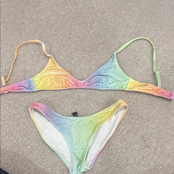 triangl swimwear | Swim | Triangl Rainbow Bikini Set | Poshmark